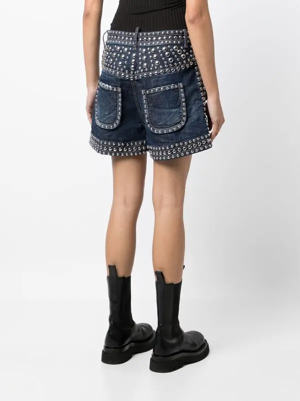 Dsquared2 Stud-embellished Denim Shorts