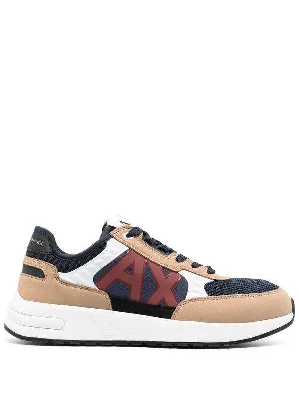 Armani Exchange Logo-print Low-top Sneakers - Neutrals