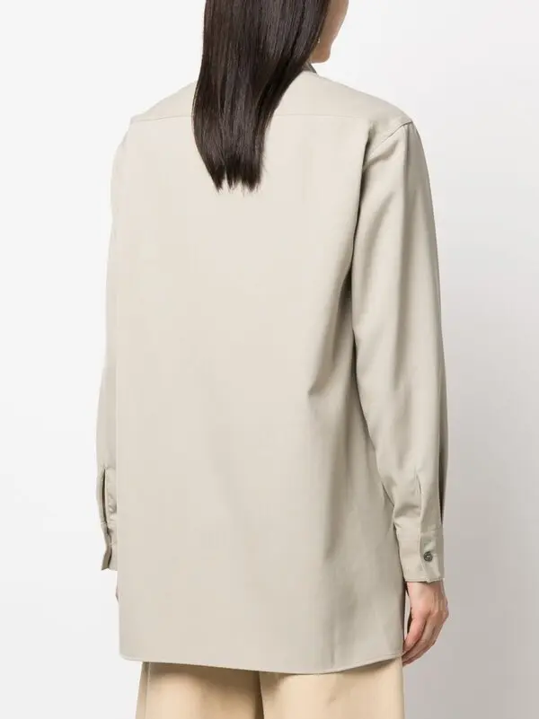 Studio Nicholson Kavali Long-sleeve Shirt - Neutrals