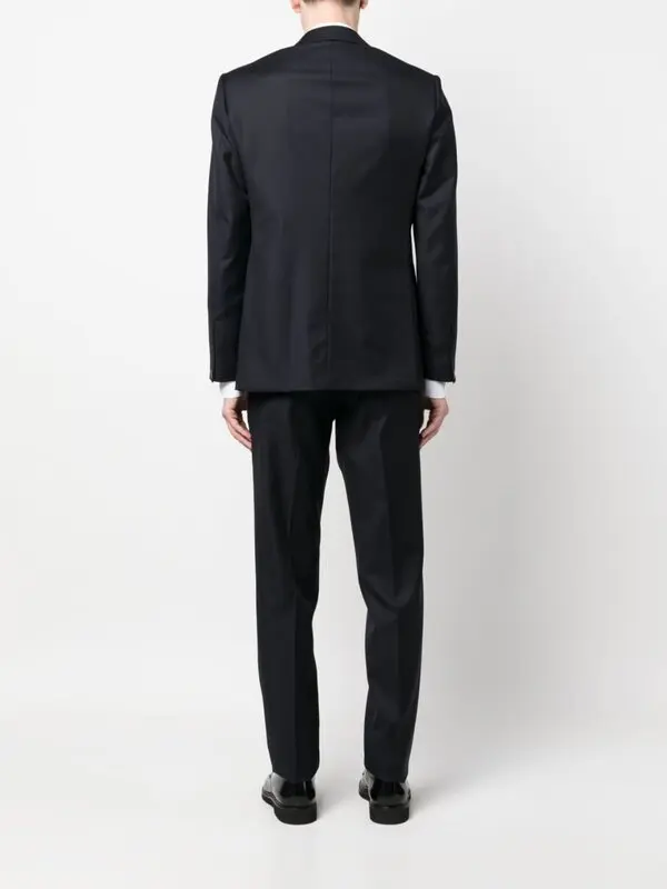 D4.0 Single-breasted Wool Suit - Blue