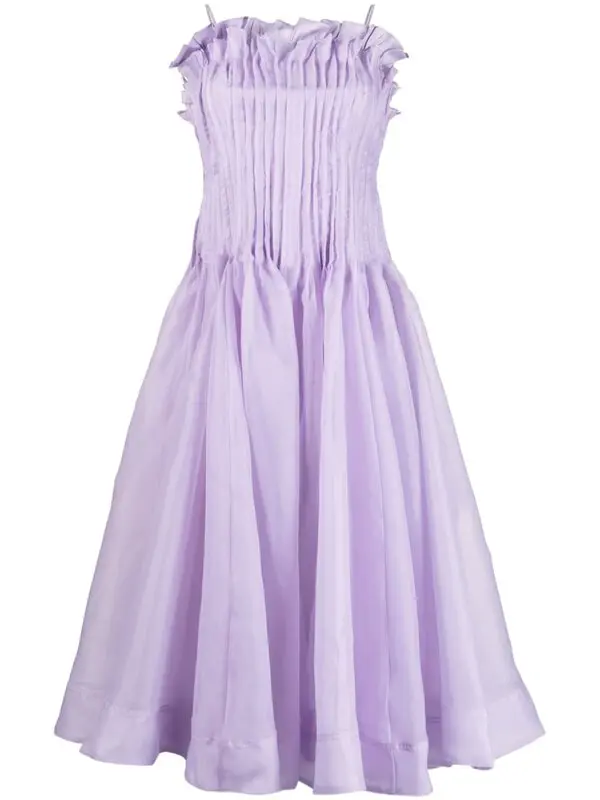 fitted lace wedding dress Adelie Puff Sleeve Mini Dress | Plum Purple main image 0