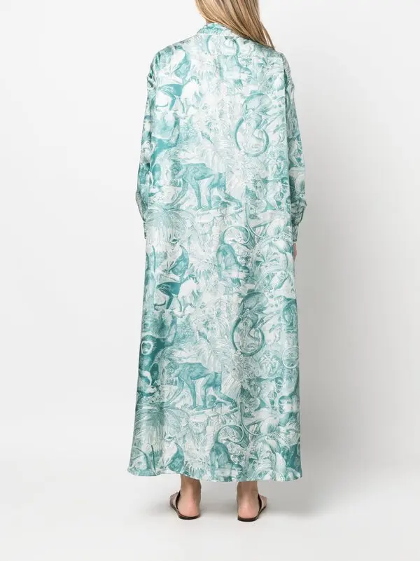 F.R.S FOR RESTLESS SLEEPERS Forest-print Shirt Dress