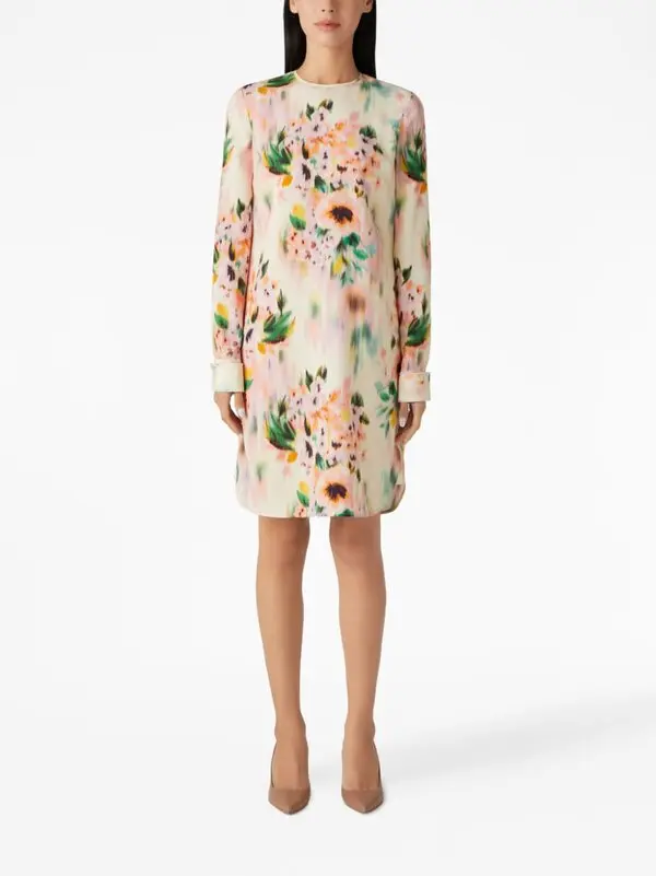 St. John Floral-print Mini Dress
