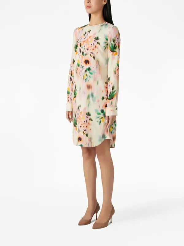 St. John Floral-print Mini Dress