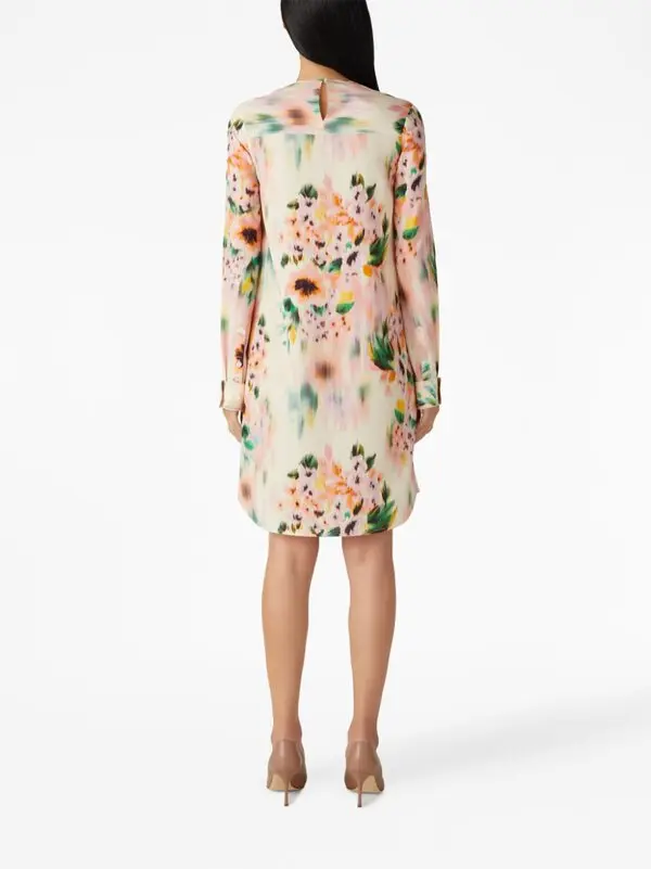 St. John Floral-print Mini Dress