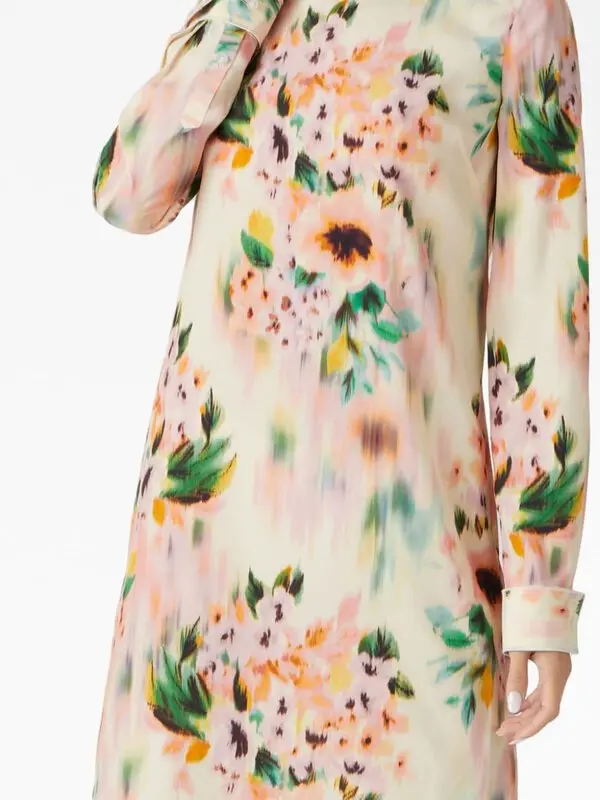 St. John Floral-print Mini Dress