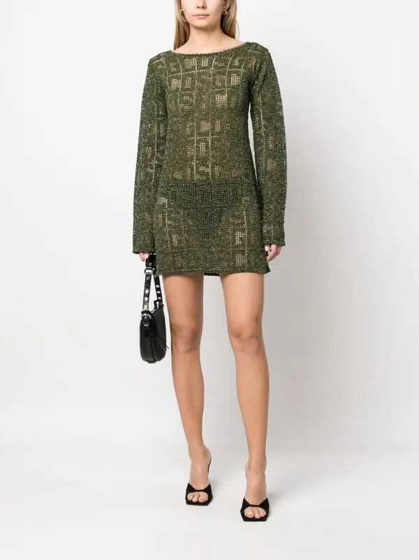 Gcds Monogram Knit Minidress