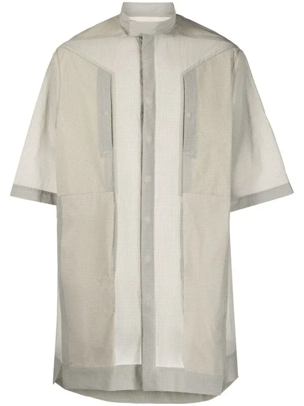 Rick Owens Semi-sheer Short-sleeve Shirt - Neutrals