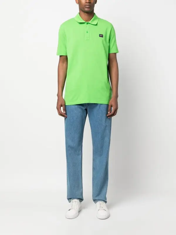 Paul & Shark Logo-patch Cotton Polo Shirt