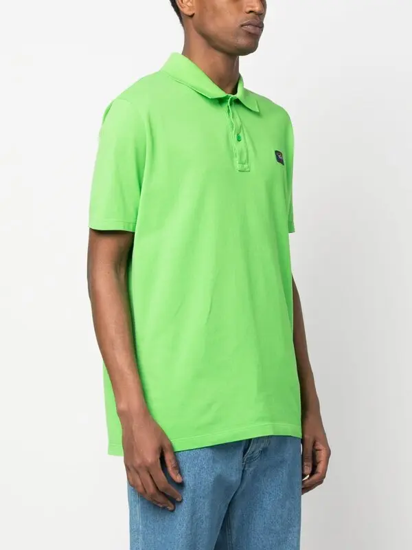 Paul & Shark Logo-patch Cotton Polo Shirt