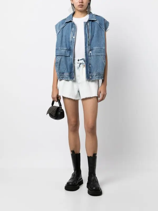MUSIUM DIV. Frayed-edge Denim Shorts