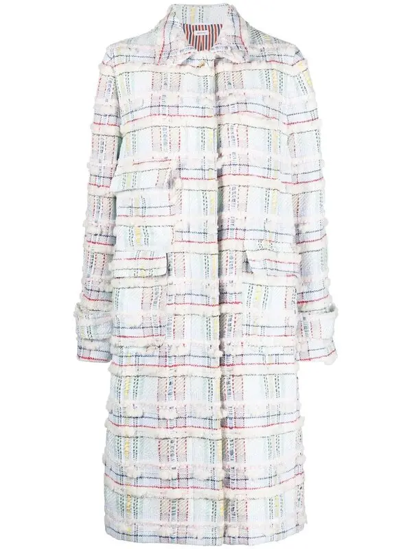 Thom Browne Single-breasted Tweed Coat