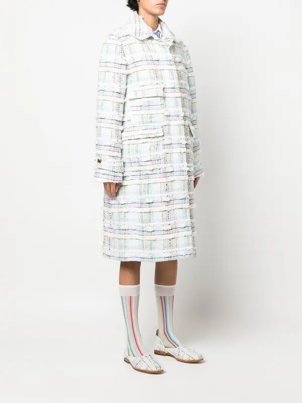 Thom Browne Single-breasted Tweed Coat