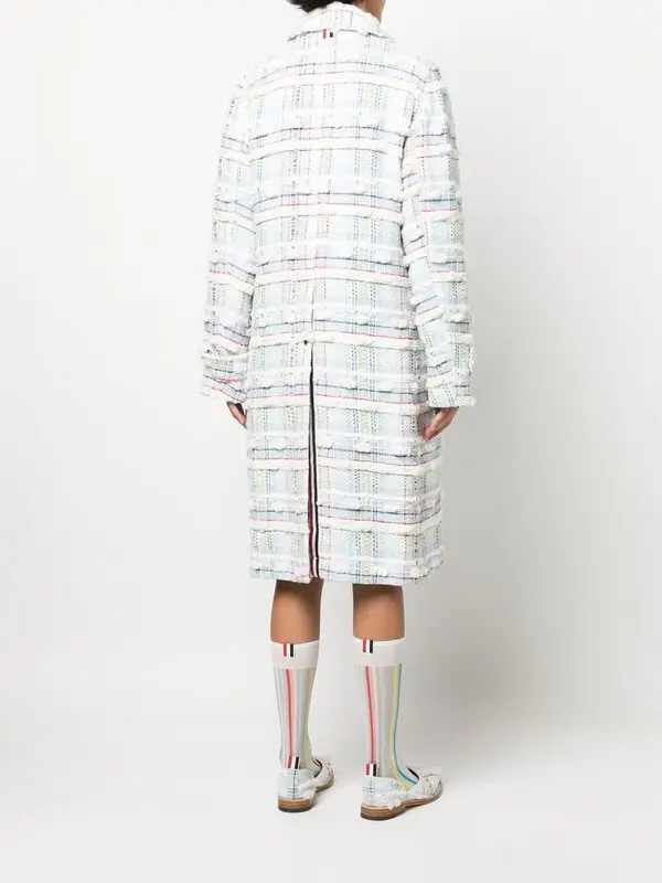 Thom Browne Single-breasted Tweed Coat