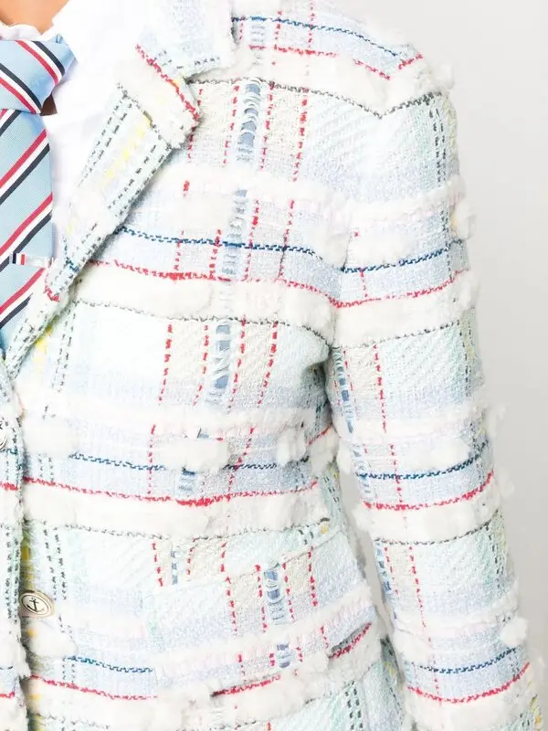 Thom Browne Single-breasted Tweed Coat