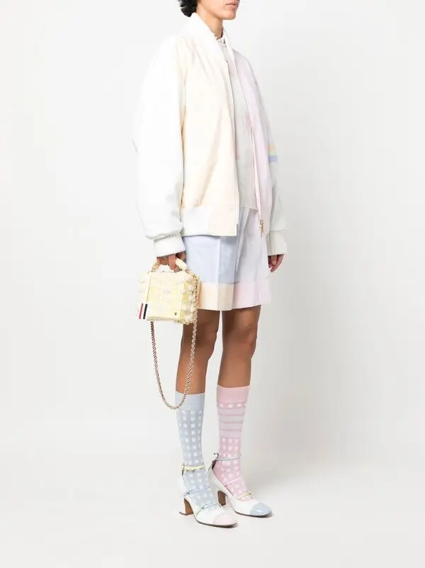 Thom Browne Twill Pouf Tweed Micro Attache Case Clutch - Yellow