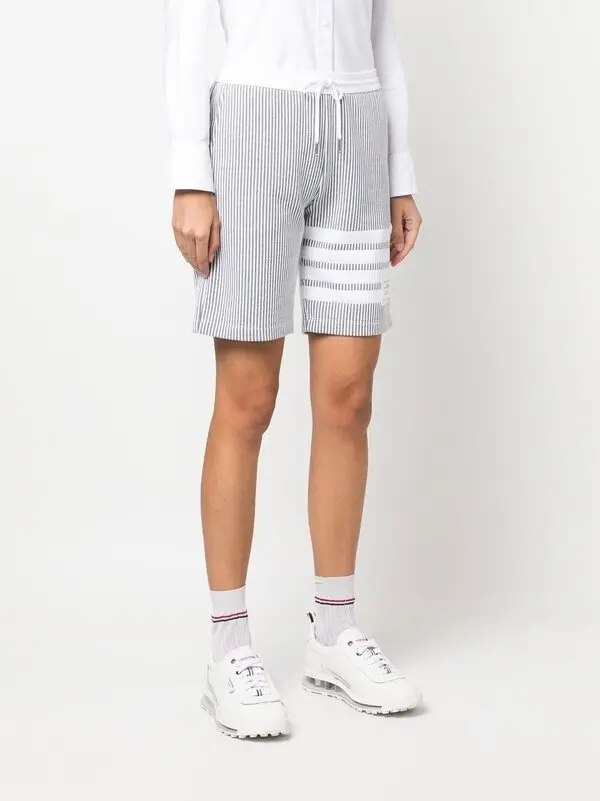 Thom Browne 4-bar Stripe Seersucker Shorts