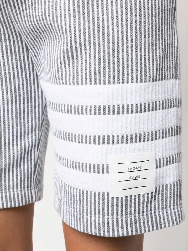 Thom Browne 4-bar Stripe Seersucker Shorts