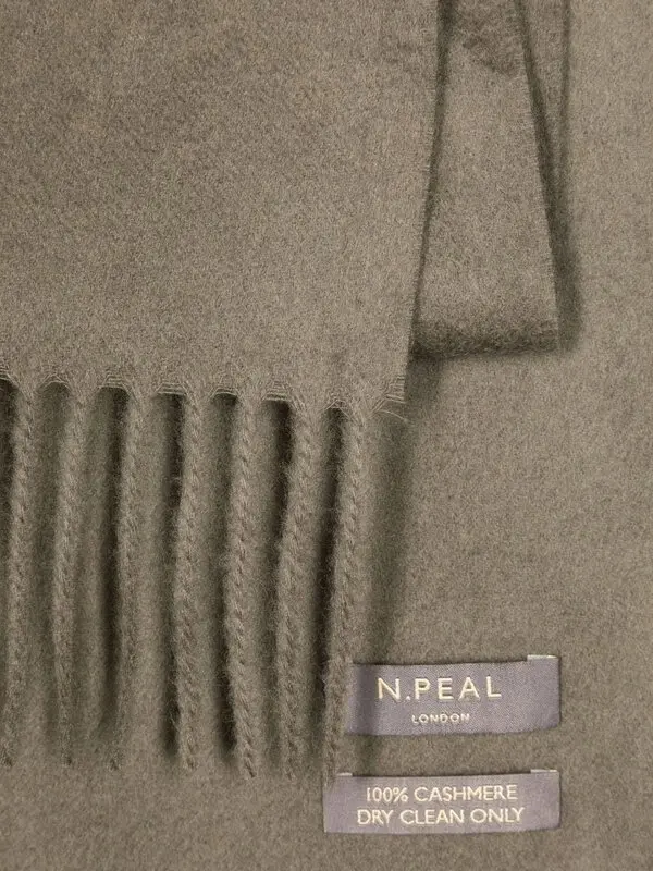 N.peal Cashmere Large Woven Scarf - Green
