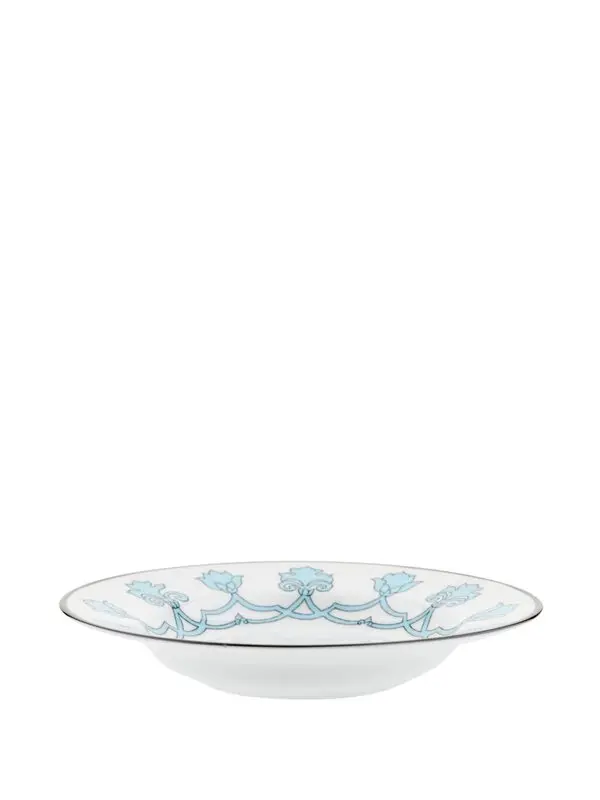 PINTO PARIS Jaipur Porcelain Soup Plate - Blue