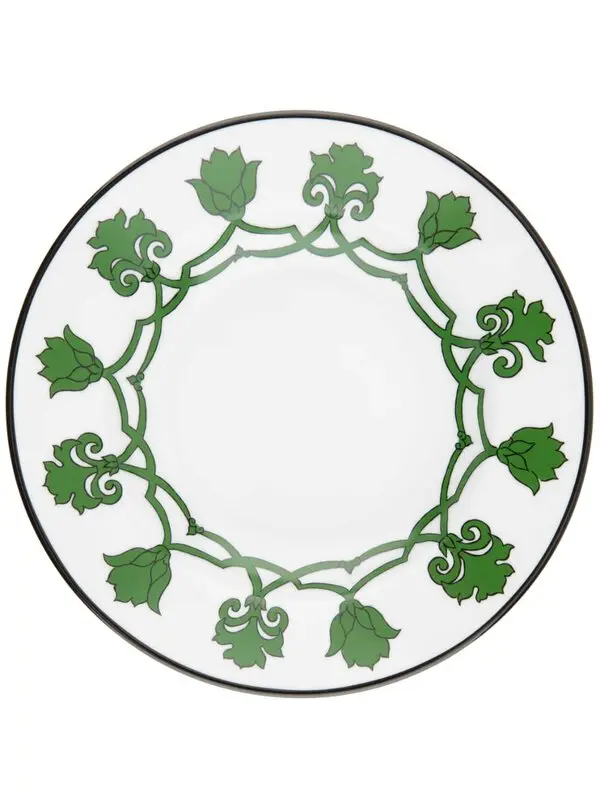 PINTO PARIS Jaipur Porcelain Soup Plate - Green