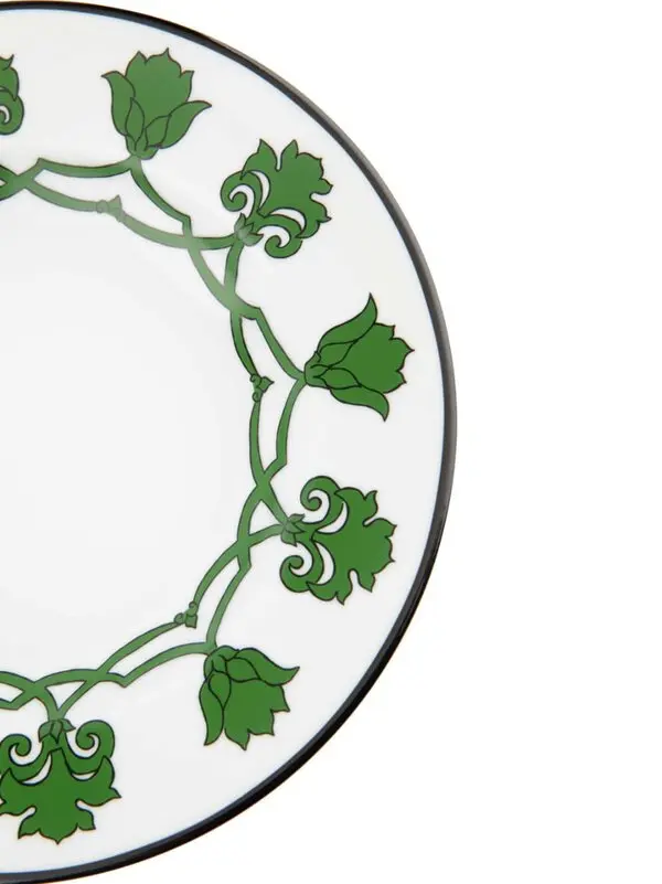 PINTO PARIS Jaipur Porcelain Soup Plate - Green