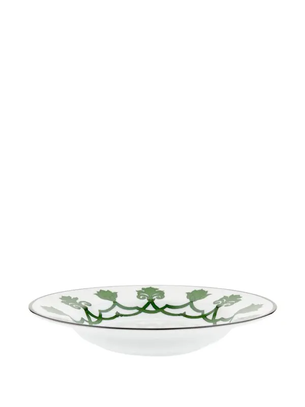 PINTO PARIS Jaipur Porcelain Soup Plate - Green