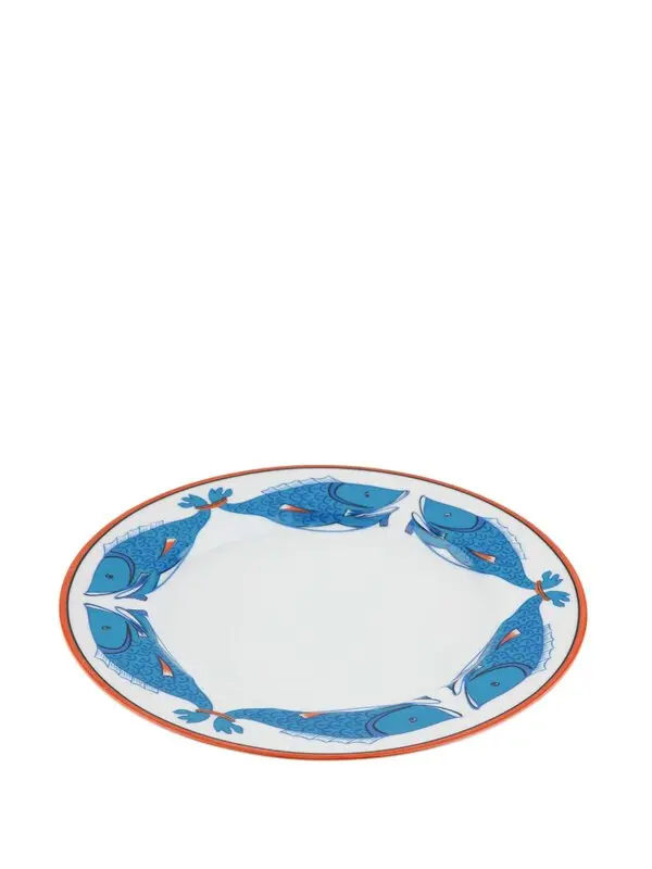 PINTO PARIS Lagon Fish-print Dinner Plate