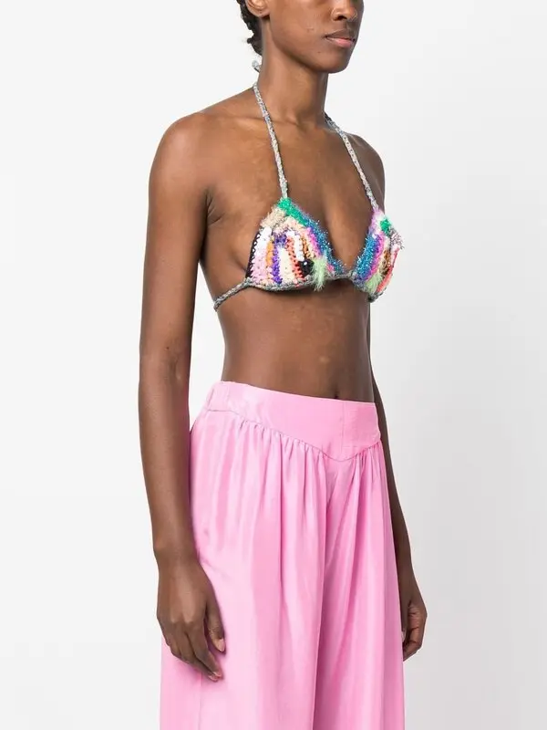 FORTE_FORTE Rainbow Knit Bikini Top