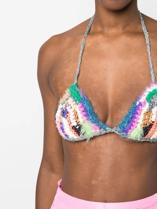 FORTE_FORTE Rainbow Knit Bikini Top