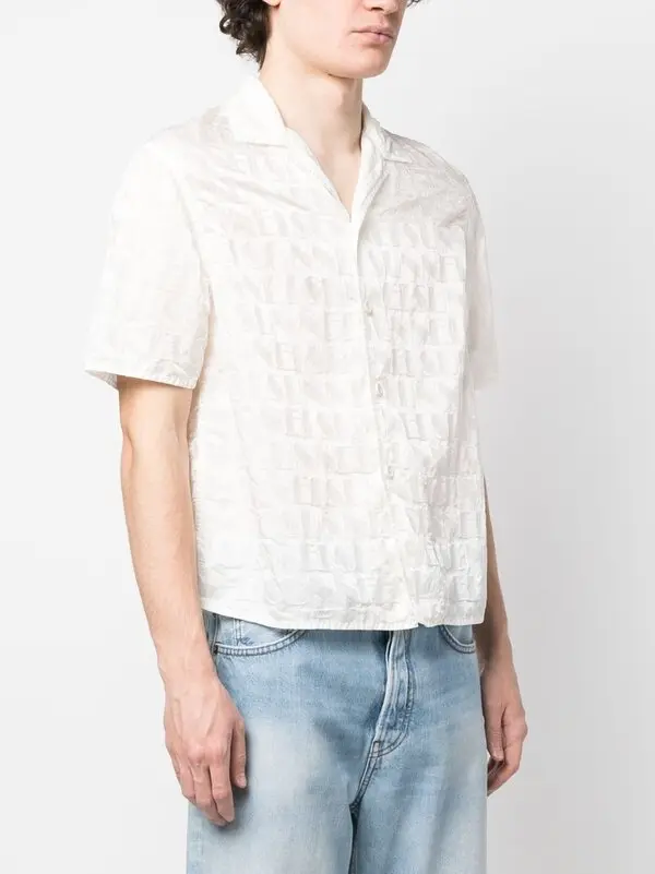 Sunnei Monogram Short-sleeve Shirt - Neutrals