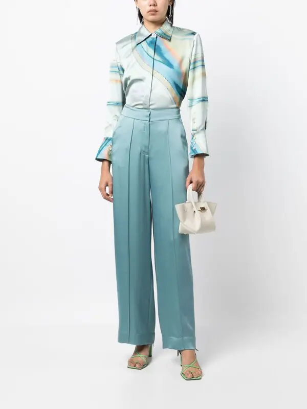 Simkhai Elika Marble-print Shirt