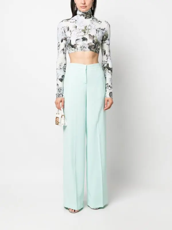 Pinko High-waisted Wide-leg Trousers