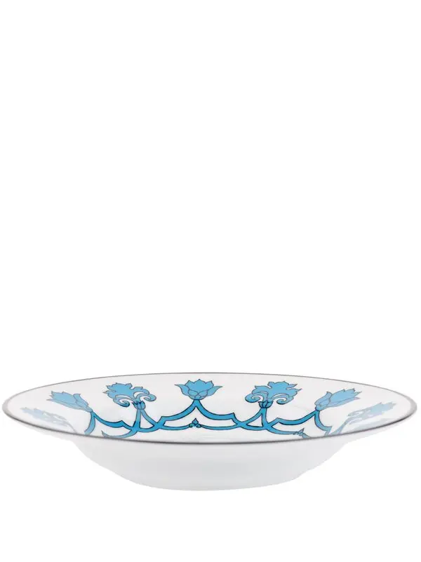 PINTO PARIS Jaipur Porcelain Soup Plate - Blue