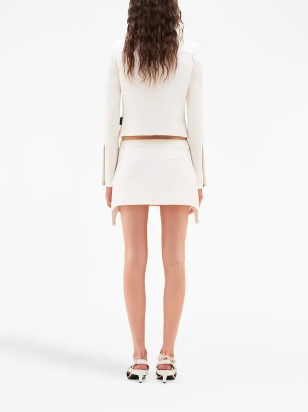 COURREGES Asymmetric Mini Skirt - White