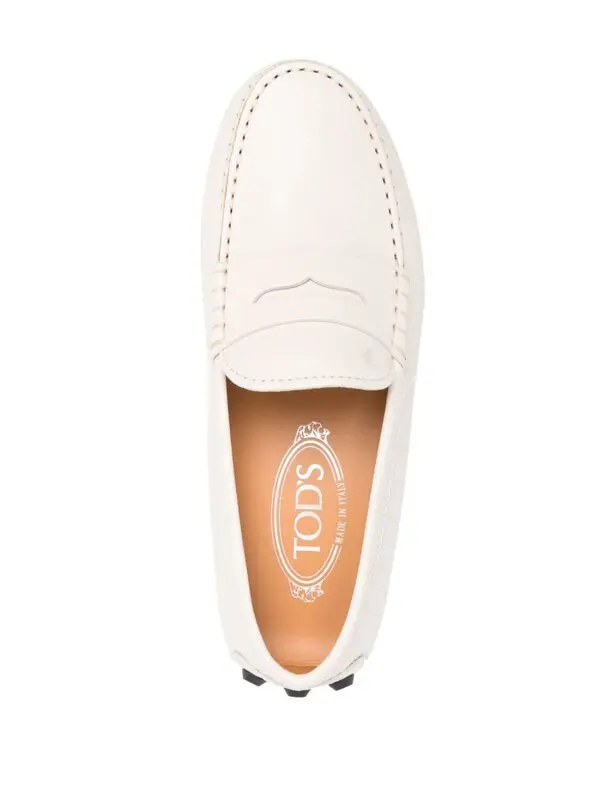 TOD'S Penny-slot Leather Loafers - Neutrals