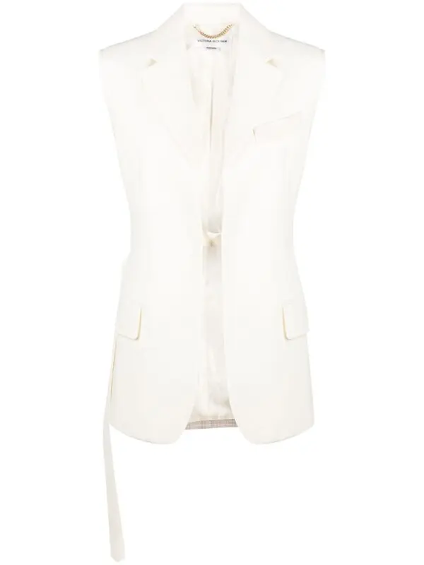Victoria Beckham Two-tone Sleeveless Jacket