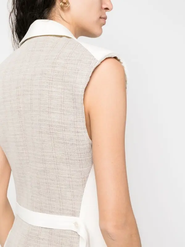 Victoria Beckham Two-tone Sleeveless Jacket