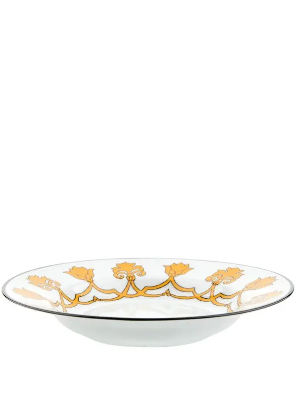 PINTO PARIS Jaipur Porcelain Soup Plate - Yellow