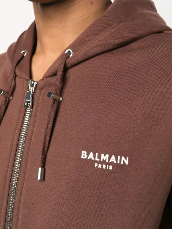 Balmain Logo-print Drawstring Hoodie