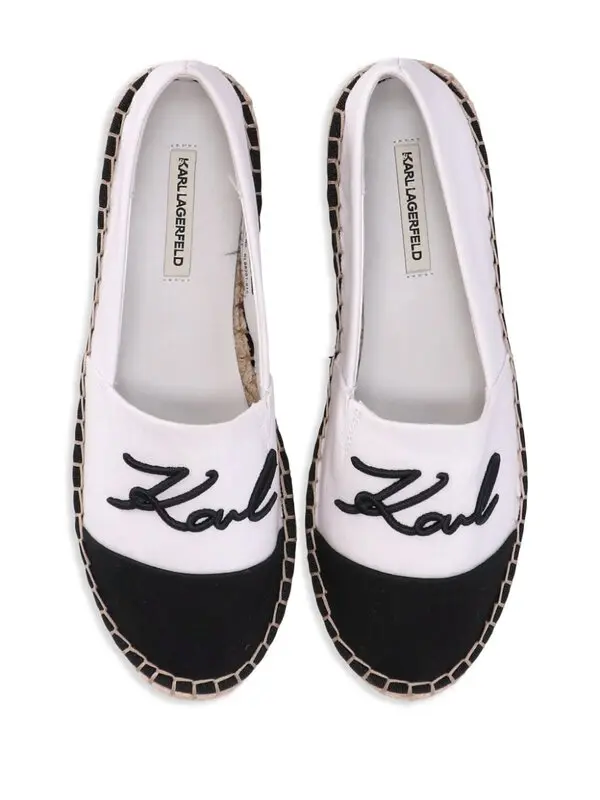 Karl Lagerfeld Logo-embroidered Espadrilles