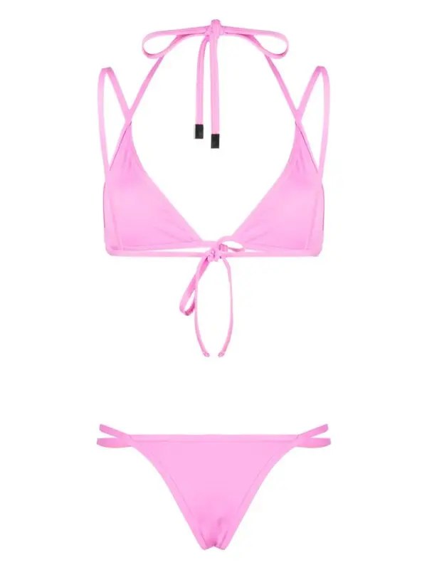 Attico Strap-detailed Bikini Set - Pink
