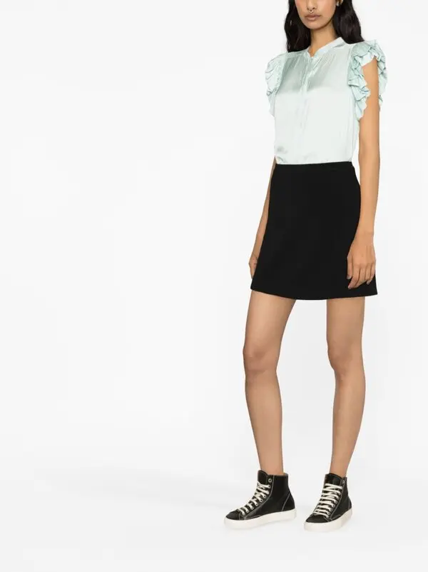 Zadig&Voltaire Recycled Polyester Blend Ruffled-sleeve Blouse