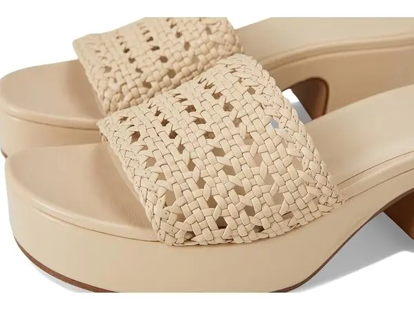 Vince Margo Woven Leather Platform Sandals - Beige