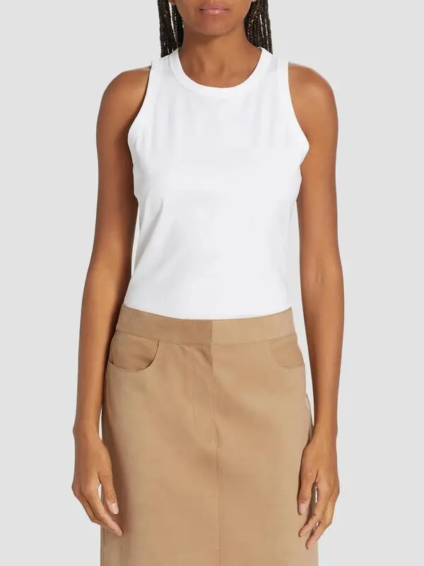 Lafayette 148 New York Cotton Racerback Tank