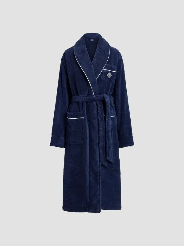 Polo Ralph Lauren Essentials Cotton Robe - Navy