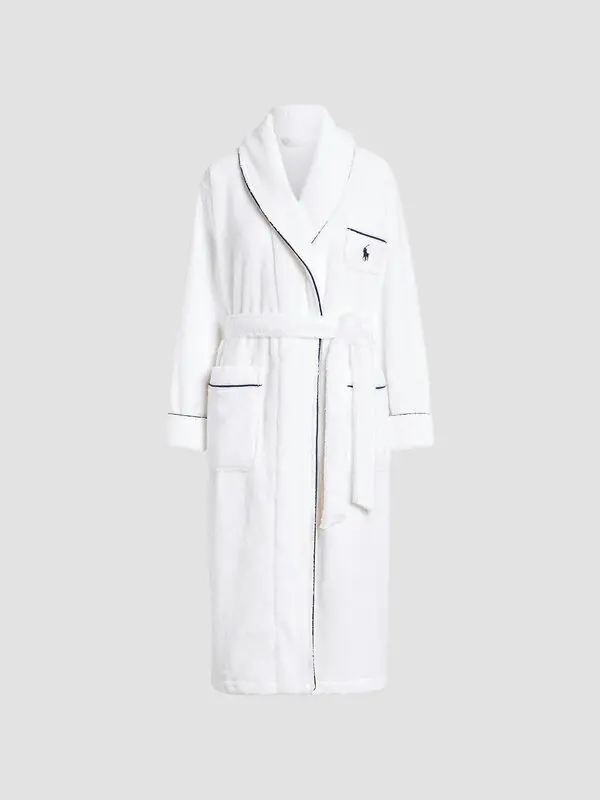 Polo Ralph Lauren Essentials Cotton Robe - White Cloud