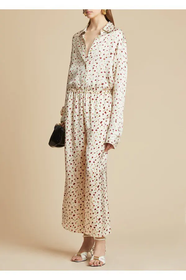 Khaite The Argo Top In Rose Print