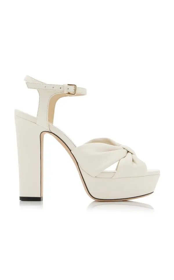 JIMMY CHOO Heloise Leather Platform Sandals