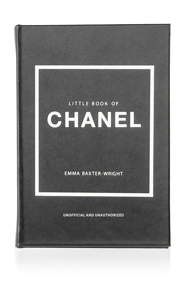 GRAPHIC IMAGE Little Book Of Chanel Leather Hardcover Book - Black